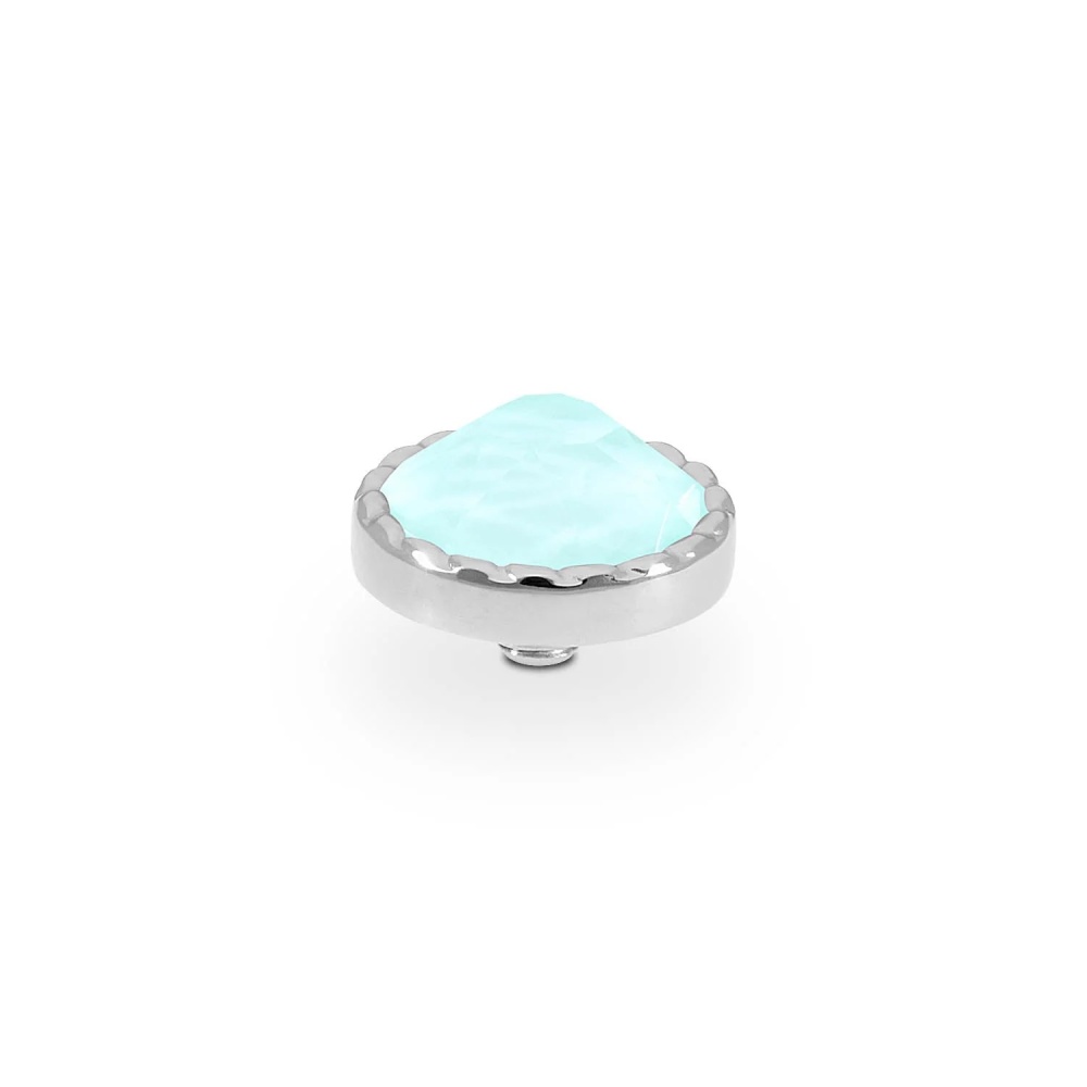 Qudo Silver Topper Bocconi Flat 9mm - Soft Mint Ignite - McCloys Jewellery
