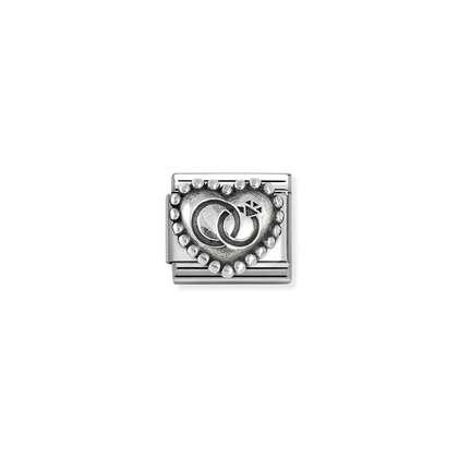 Nomination Silver Wedding Rings Raised Heart Composable Charm - McCloys ...