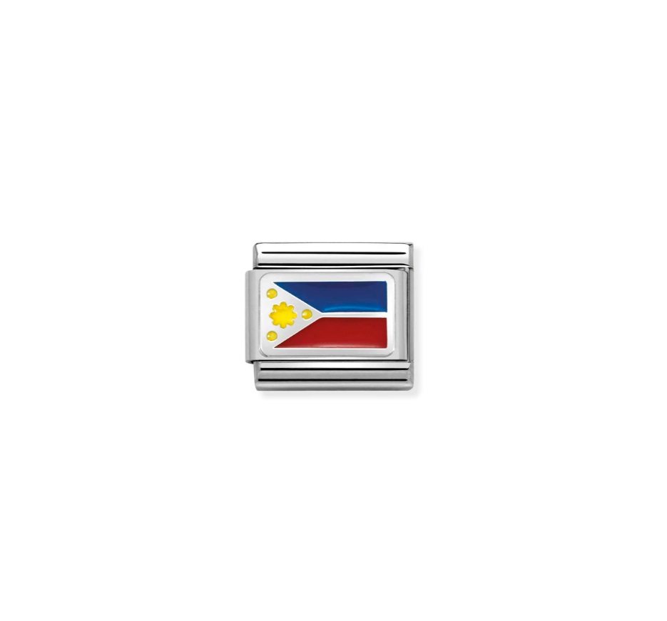 Nomination Silver Philippines Flag Composable Charm - McCloys Jewellery