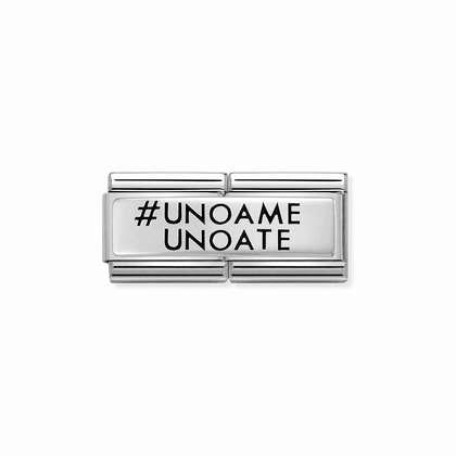 Nomination Silver Double #UNOAMEUNOATE Composable Charm - McCloys Jewellery