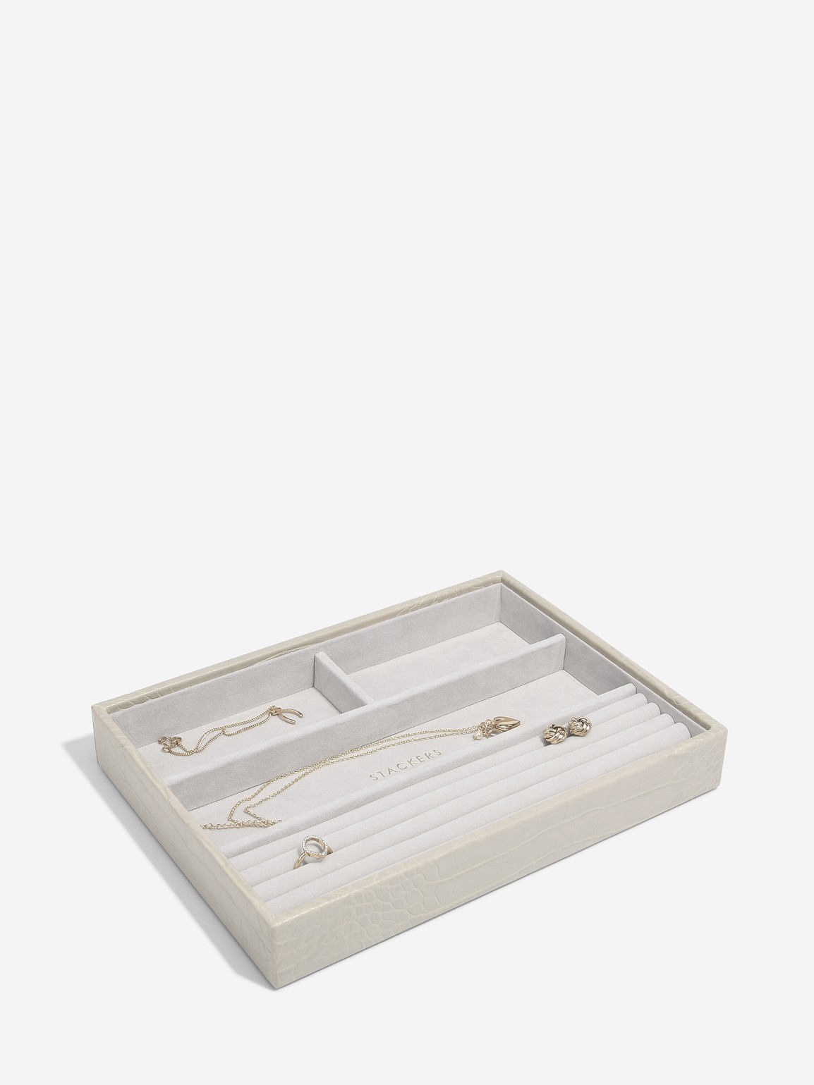 Stackers Classic Ring & Bracelet Layer - Putty Croc - McCloys Jewellery