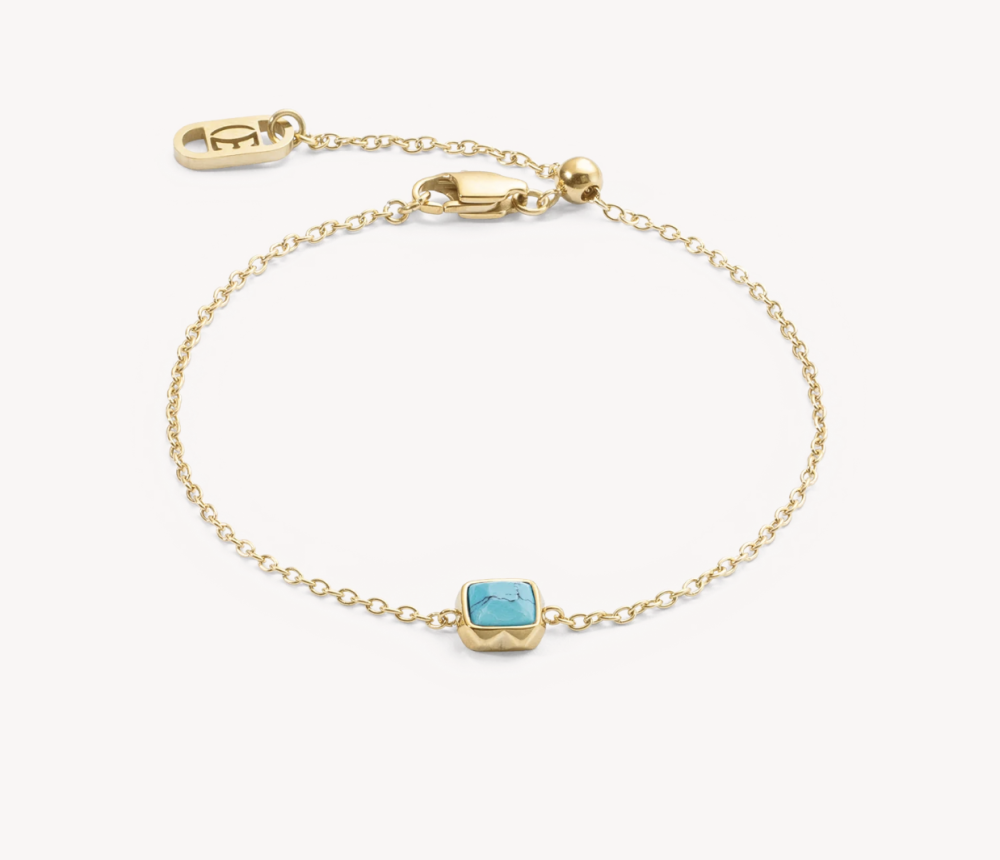 Coeur de Lion Gold Bracelet Turquoise - December - McCloys Jewellery