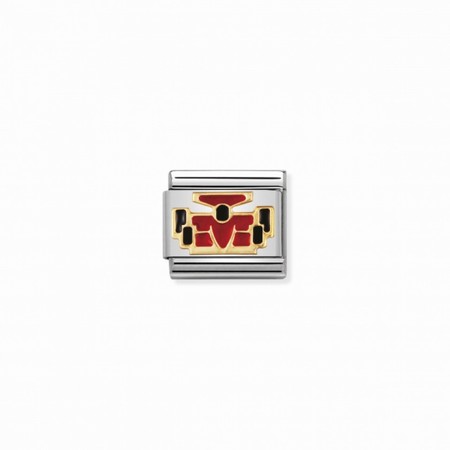 Nomination Gold Formula 1 Car Enamel Composable Charm - McCloys Jewellery
