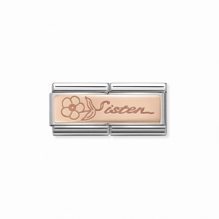 Nomination Rose Gold Double Sister with Flower Composable Charm ...