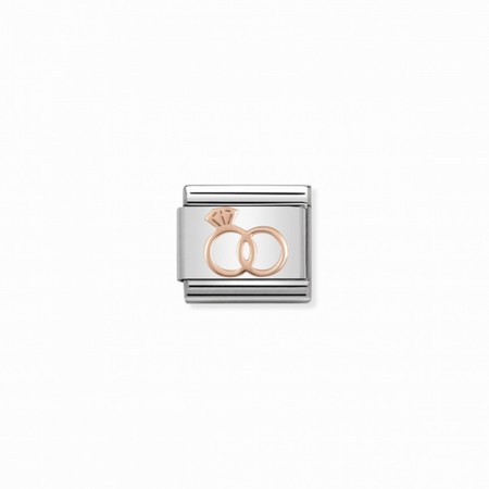 Nomination Rose Gold Wedding Rings Composable Charm - McCloys Jewellery