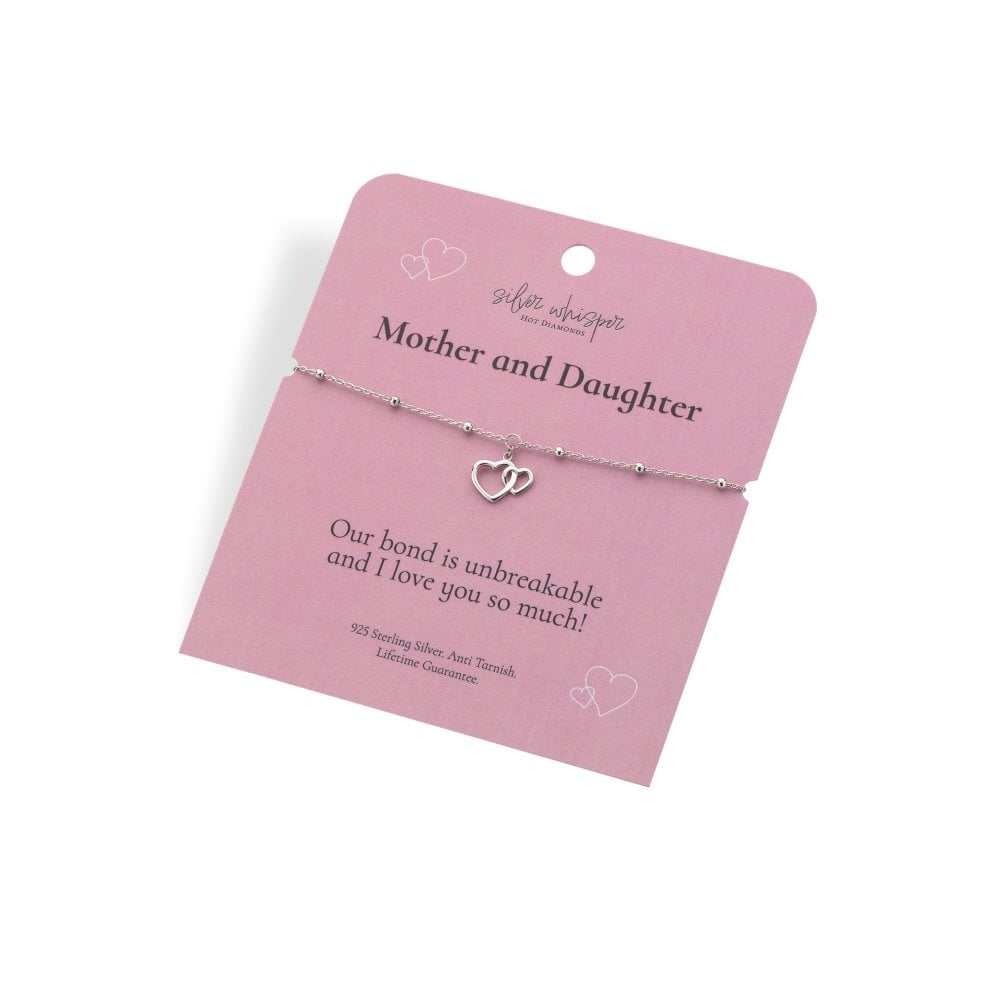 Silver Whisper Mother and Daughter Sterling Silver Bracelet - McCloys ...